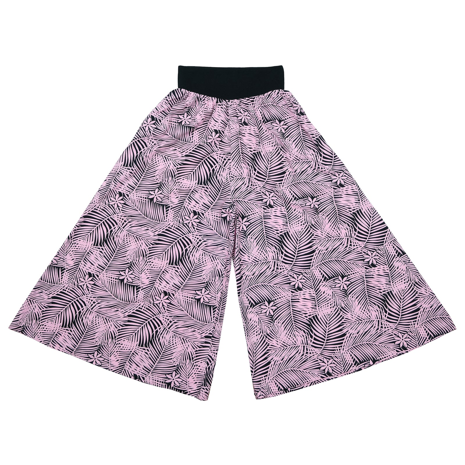 ナニプア ワイドパンツ パームリーフ&ティアレ